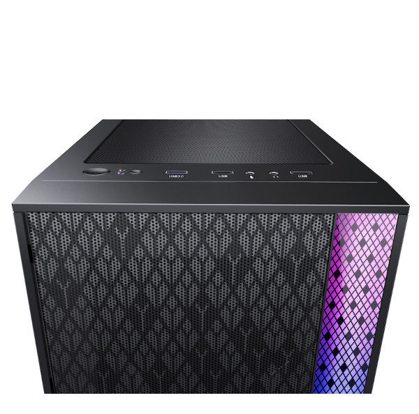 China AOJIE 2056 pc cabinet model front with Mesh and ARGB strip ...