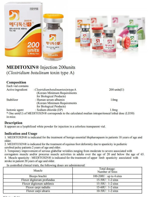 China Wrinkle Injection Botox′ S Toxin 100iu Butulax Meditoxin Rentox ...