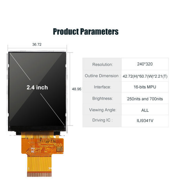 China Kingtech 2.4inch 240x320 resolution display driver board touch ...