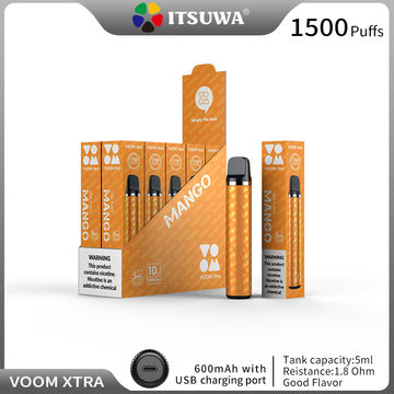 China New Voom 1500 puff with or without USB charger with Tube Box on ...