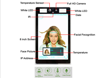 China Thermal camera 8 inch smart tablet network camera with facial ...