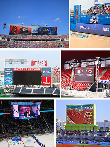 China Multi-function sporting LED screen p6 p8 p10 stadium perimeter ...
