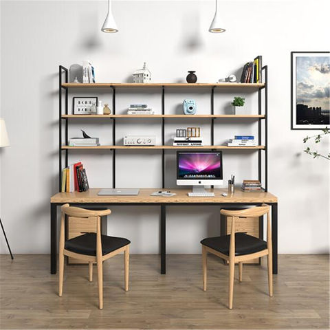 China Double person computer table wooden stidy table designs double ...