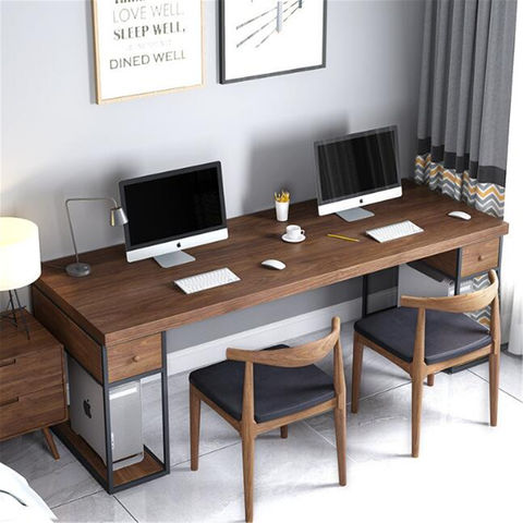 China Double person computer table wooden stidy table designs double ...