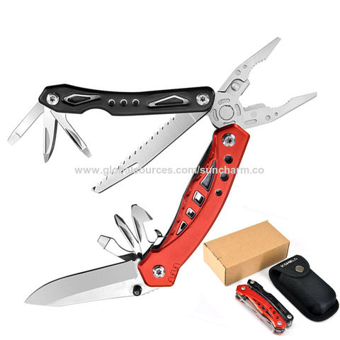 China Multitool pliers knife scissors screwdriver with 9 bits black on ...