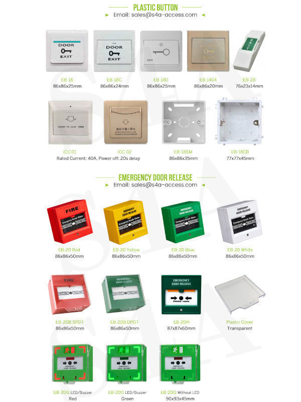 China Stainless steel door release key switch access emergency switch ...