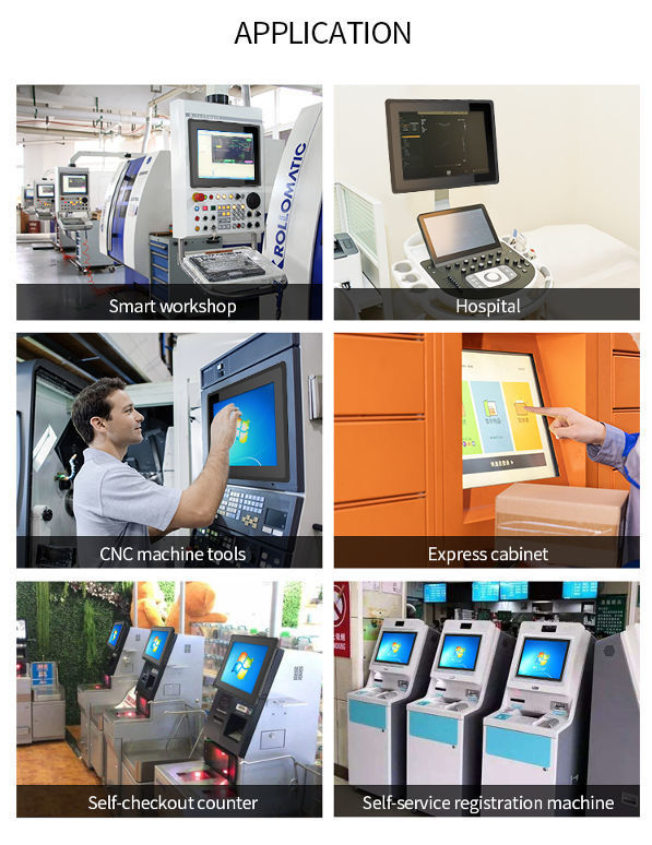 China HMI/ IOT/ Industrial full flat 10 12 15 17 19 21.5 inch LCD touch ...