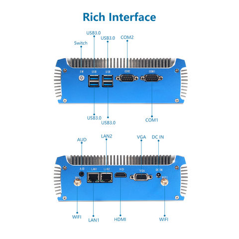 China Industry School desktop computer i3 i5 i7 mini pc fanless mini pc ...