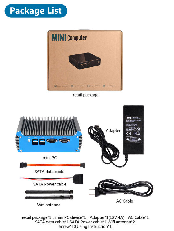 China Industry School desktop computer i3 i5 i7 mini pc fanless mini pc ...