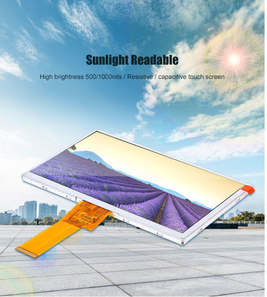 Kingtech 7 inch display screen 1024x600 high brightness TFT module display touch panel, touch 7 ...