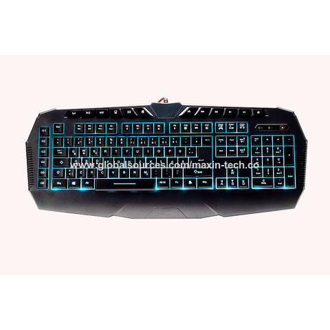 China Gaming keyboard single color backlight with Macro keys function ...