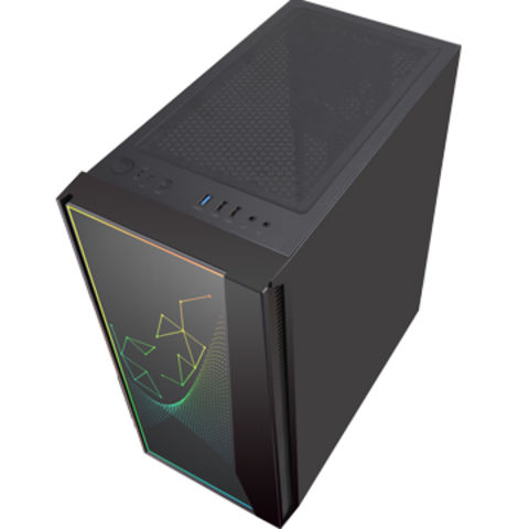 China AOJIE 3402 model with ARGB Strip standard ATX gaming computer ...