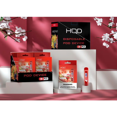 China Factory price HQD 300 puffs cuvie 1.25 ml liquid capacity 300 mah ...
