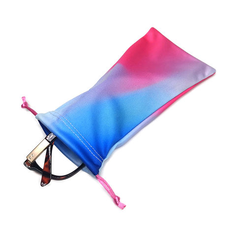 China Custom Logo Printed Microfiber Drawstring Sunglasses Eyeglass ...
