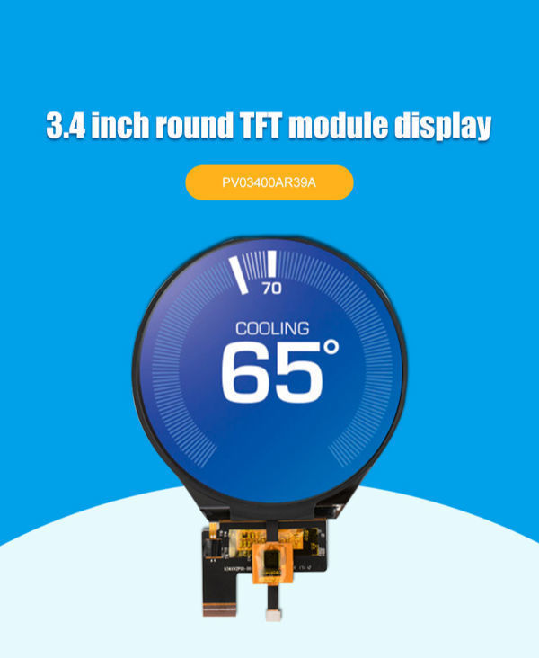 Kingtech 3.4 inch display 800*800 MIPI 3 lane ips round touch panel lcd display screen, mipi ...
