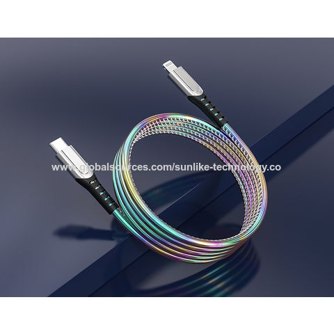 China MFi USB A to lightning C89 cable,colorful cable on Global Sources ...