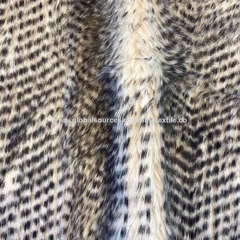 China High pile fake fur fabric double color fake fur fabric on Global ...