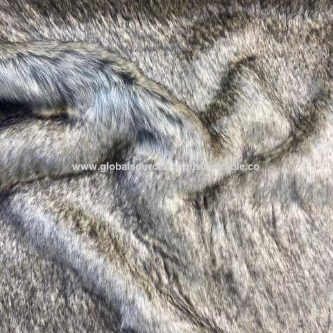 China High pile fake fur fabric double color fake fur fabric on Global ...