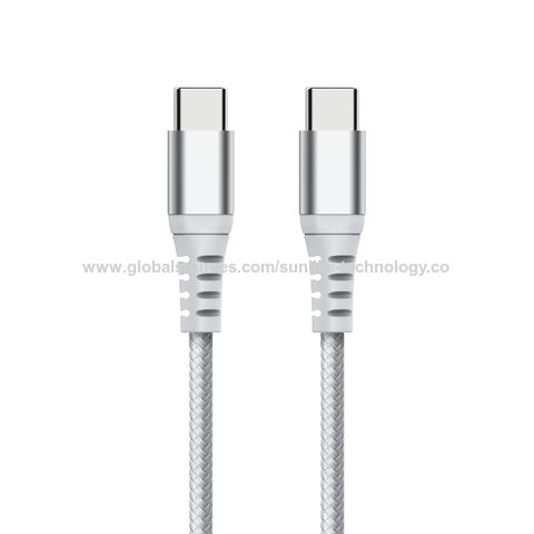 China USBC to USB C 2.0 Cable, metal shell with braided jacket, max 3A ...