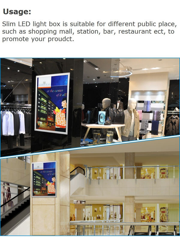 LED light box, slim light box for advertising, movie light box with CE ...