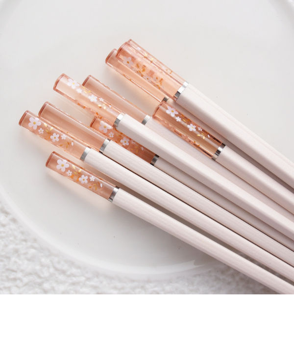China Sakura pollen alloy chopsticks high temperature resistant, non ...
