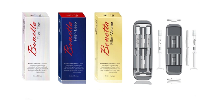 China Hyaluronic Acid Dermal Filler Bonetta 2*1.1ml for face lips nose ...