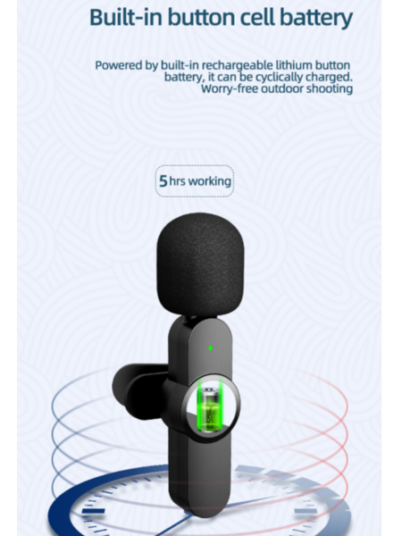 China 2.4GHz Wireless Lavalier Microphone System For DSLR Cameras ...