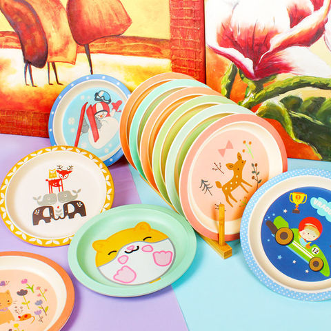 China Bamboo Plate Home Cartoon Creative Cute Dish Plate Fruit Plate ...
