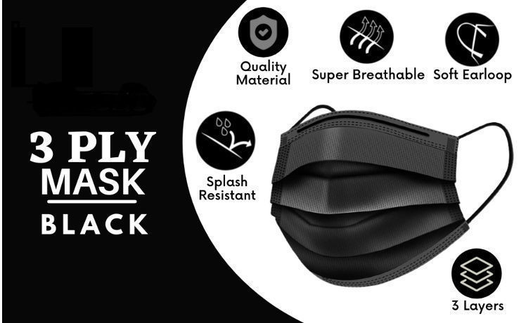 China Face Mask Black Disposable Breathable Dust Filter Masks with ...