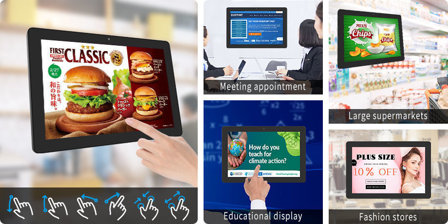 China Digital signage display 10-inch Android 8.1 POE quad core Android ...