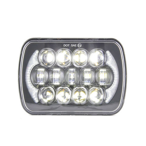 China Aluminum Square Led Motorcycle Projector Headlight For Jeep on ...