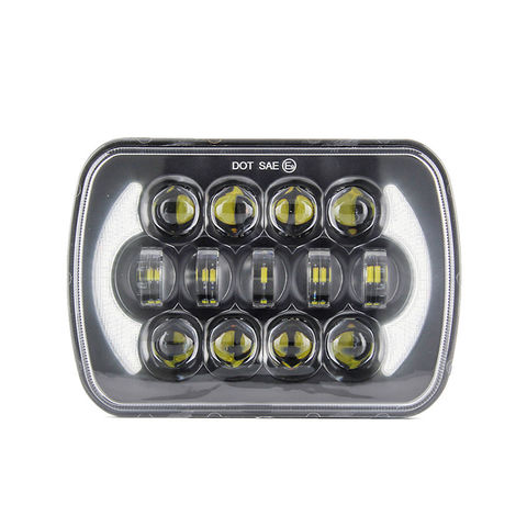 China Aluminum Square Led Motorcycle Projector Headlight For Jeep on ...