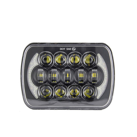 China Aluminum Square Led Motorcycle Projector Headlight For Jeep on ...