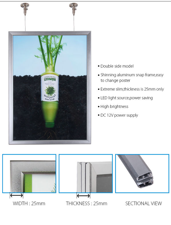 China Double sides light box, LED light box for advertising, two sides ...