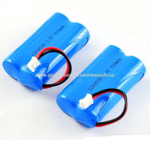 China 14500 cell 3.7V 7.4V 800mAh Lithium ion Battery Pack on Global ...