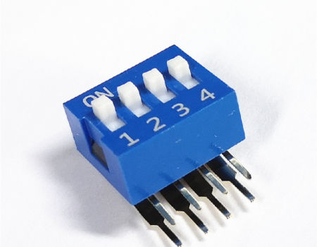 China Dip switch, 4 pin SMD 1 position right angle switch dip switch on ...