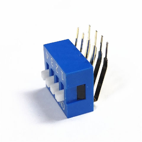 China Dip switch, 4 pin SMD 1 position right angle switch dip switch on ...