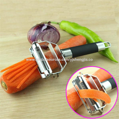 China Profession Rubber Handle Stainless Steel Dual Julienne Slicer ...
