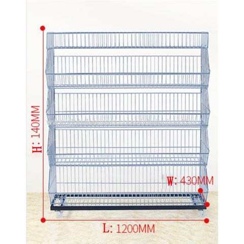 China Supermarket stacking wire basket, collapsible wire display basket ...