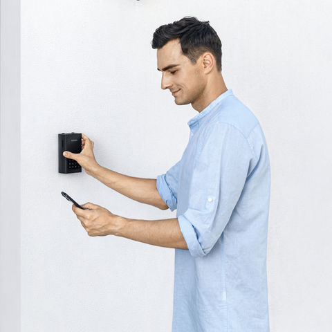 China Tuya IOT smart home Smart Key Lock Box Bluetooth Remote access ...