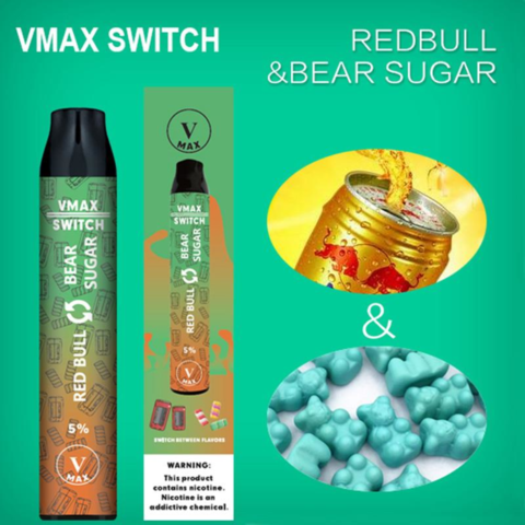 China VMAX Switch 2 in 1 1800 puffs 900mAh battery Disposable vape ...