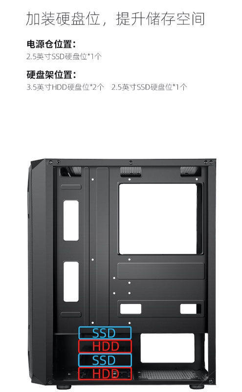 China AOJIE 337 pc cabinet model front with ARGB Stripe gaming computer ...