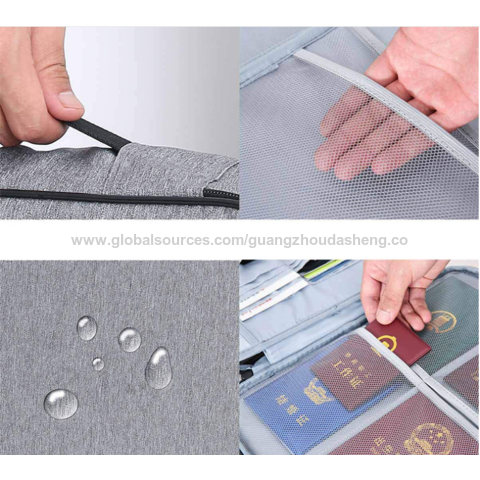 China 2/3 layers document bag with lock certificate file organizer ...