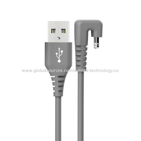 China USB A to Lightning angle gaming cable with C89 connector, PVC ...