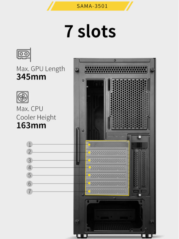 China AOJIE 3501 unique design gaming computer case elegant computer ...