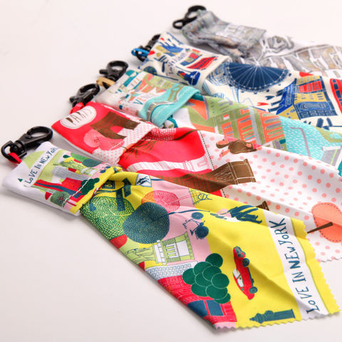 China Microfiber glasses lens cleaning cloth with keychain,personalized ...