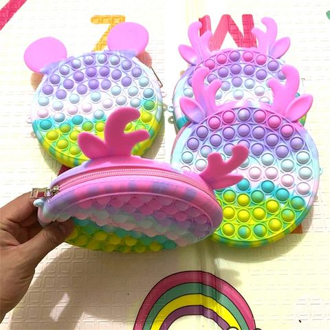 China New Popping purse Silicone Push Bubble Pop Sensory Fidget Cross ...