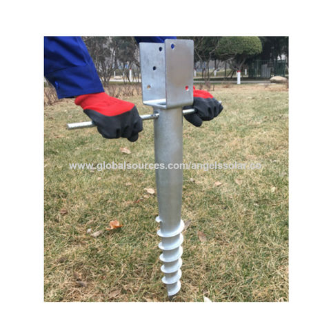 China Stake Ground Anchors Earth Screw Piles Foundations Galvanized ...