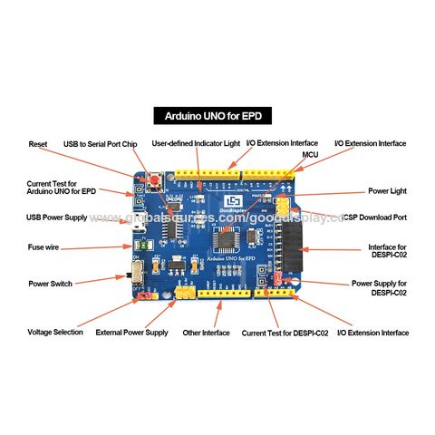 China Arduino UNO for SPI E-paper display multi-function controller baord demo kit DEArduino-C03 ...