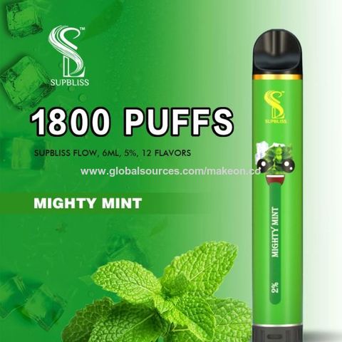 China Authentic SUPBLISS Flow 1800 Puffs 850mAh Battery Disposable ...
